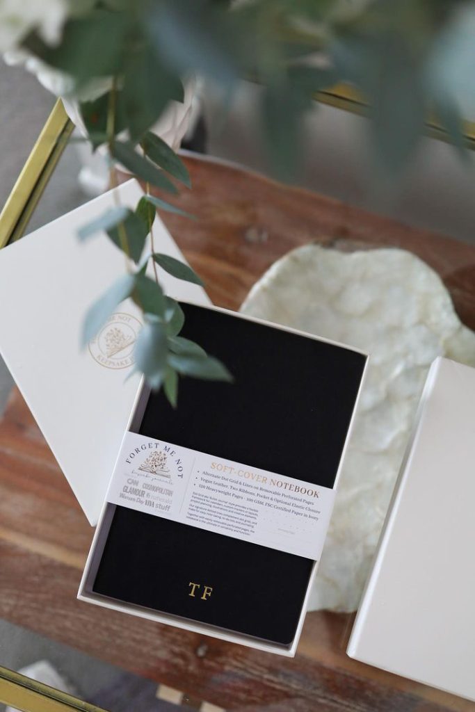 Personalised Notebook | Softcover Leather Lined Journal – Forget Me Not ...