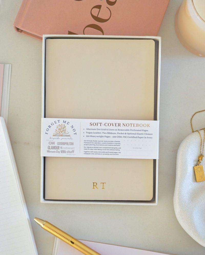 Personalised Notebook | Softcover Leather Bullet Journal – Forget Me ...