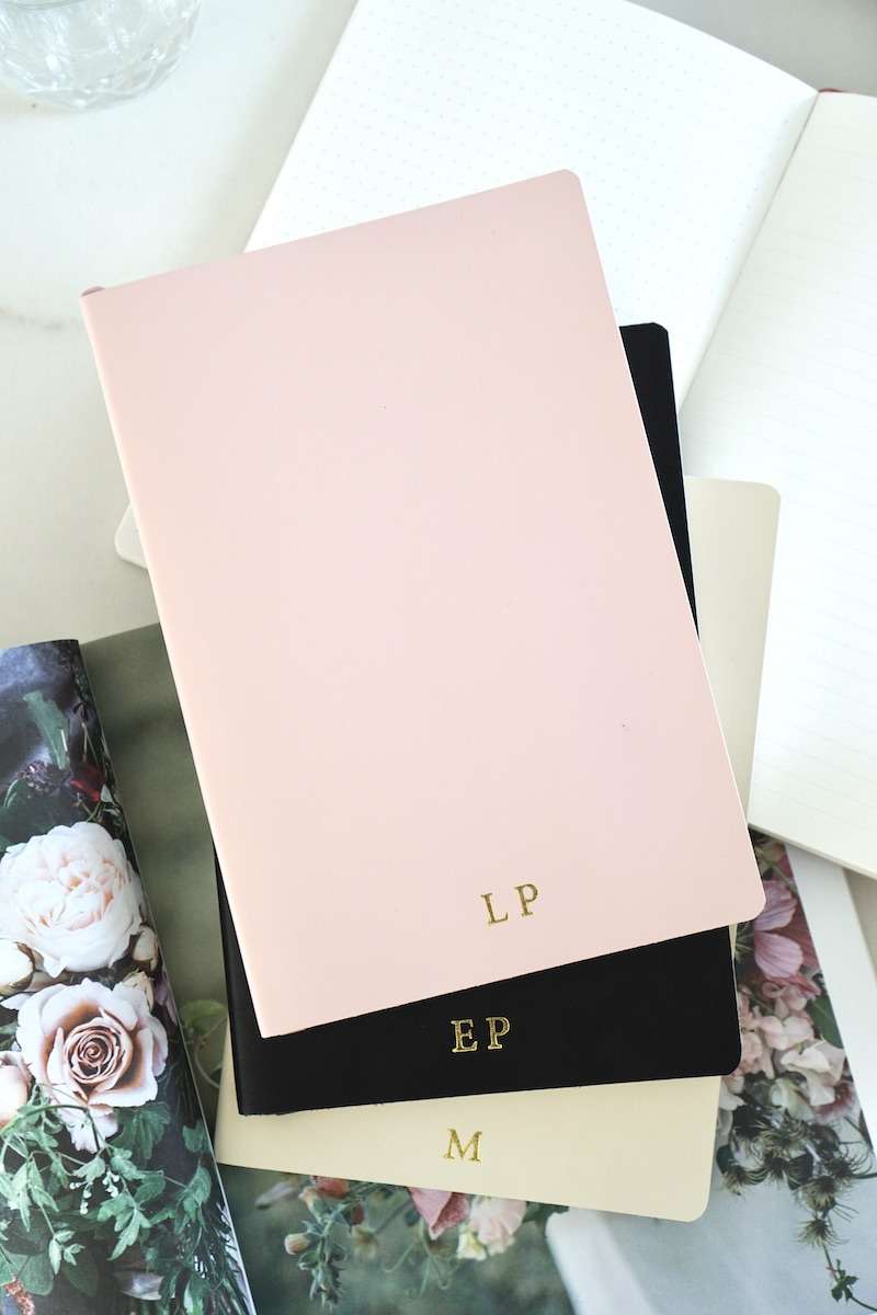 Personalised Notebook | Softcover Leather Bullet Journal – Forget Me ...
