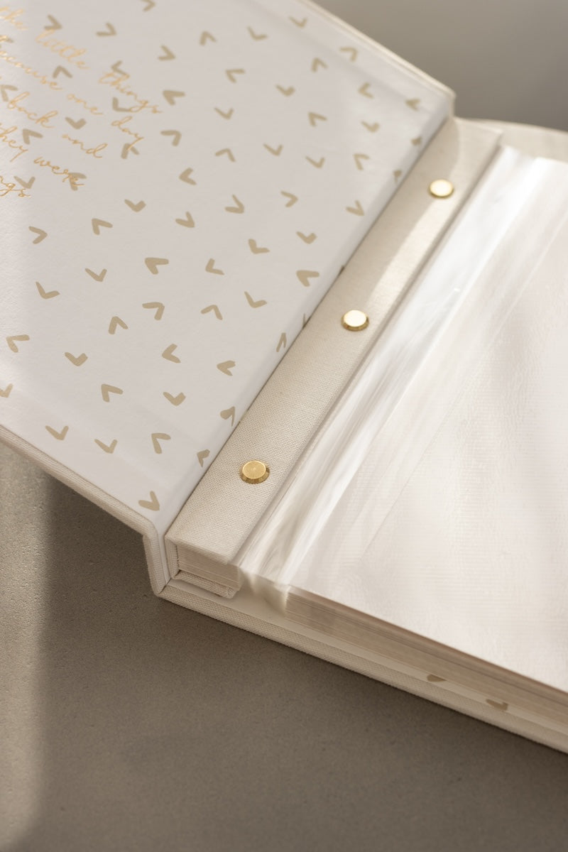 Luxury Linen Photo Album & Keepsake Box – Forget Me Not Journals